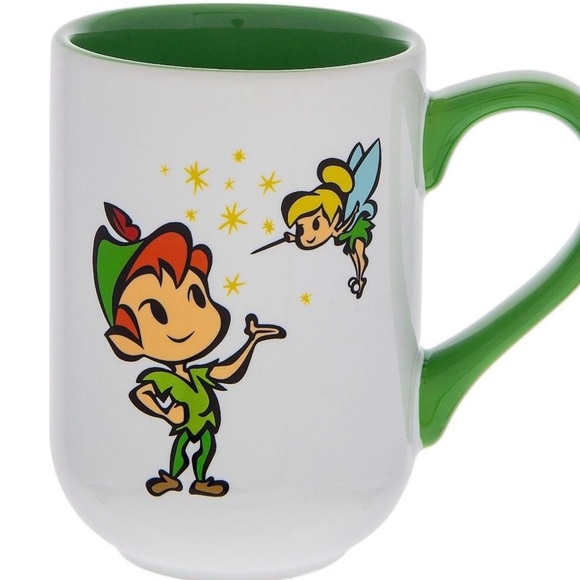 Disney | Kitchen | Disney Coffee Cup Peter Pan Tink Castle Sketch Art ...